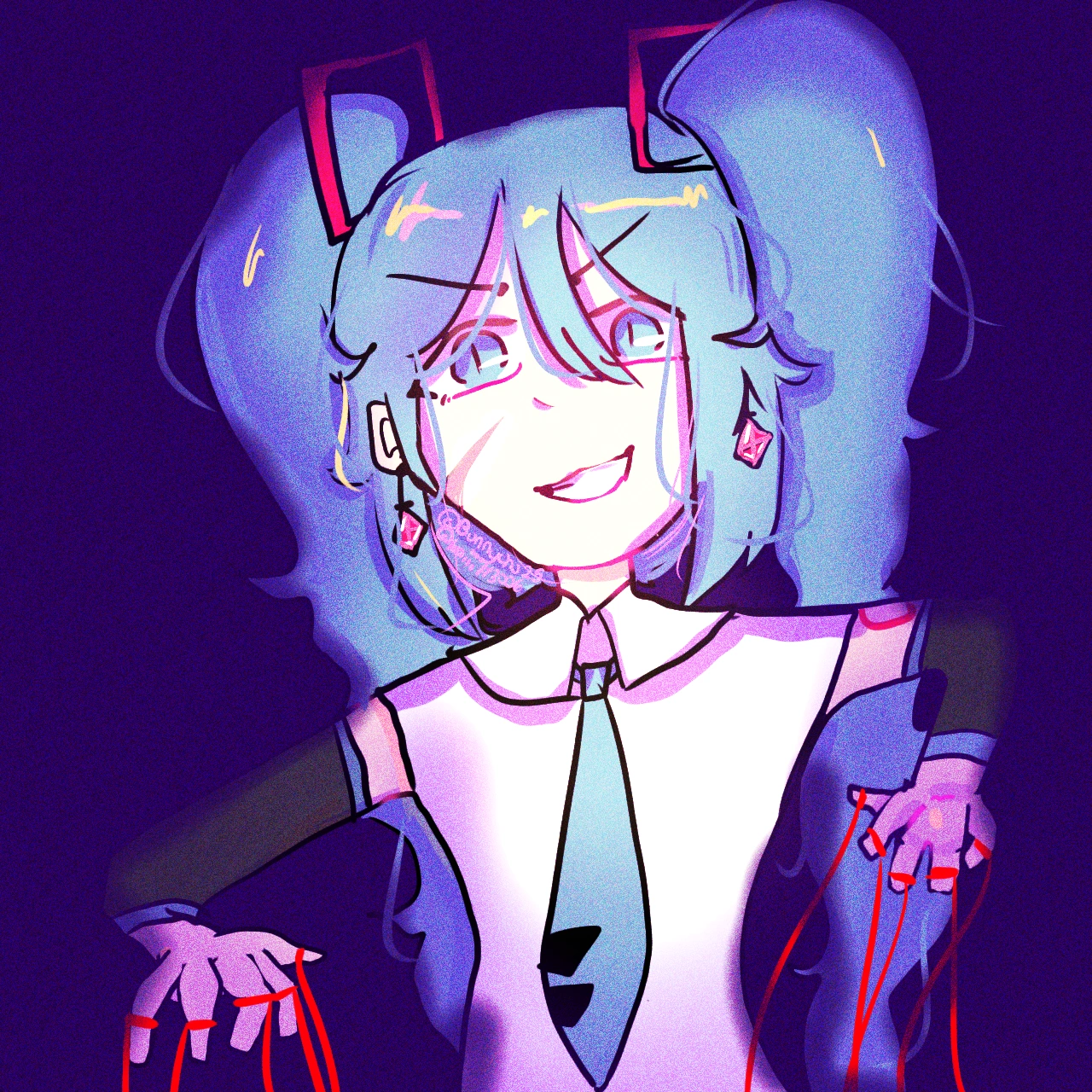 EVIL miku concept | I wanted to give her a different fit but she ...