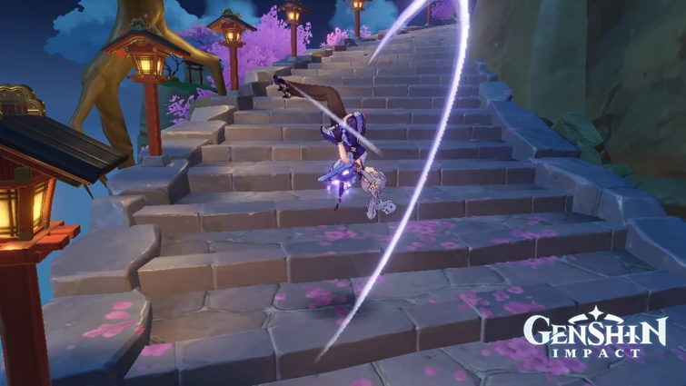 Keqing falls down stairs | Fandom