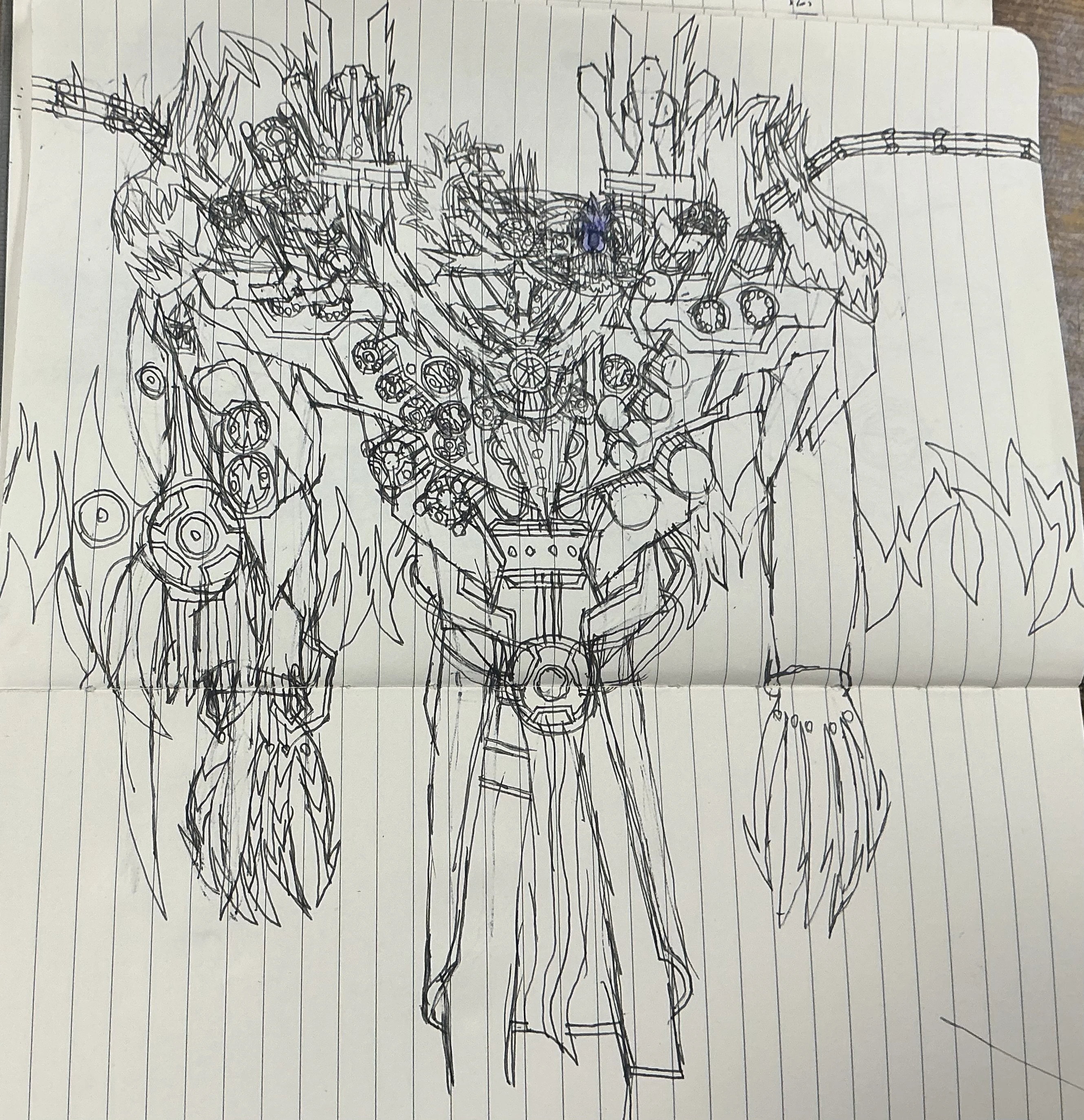 Unfinished artwork of a version of titan cameraman | Fandom