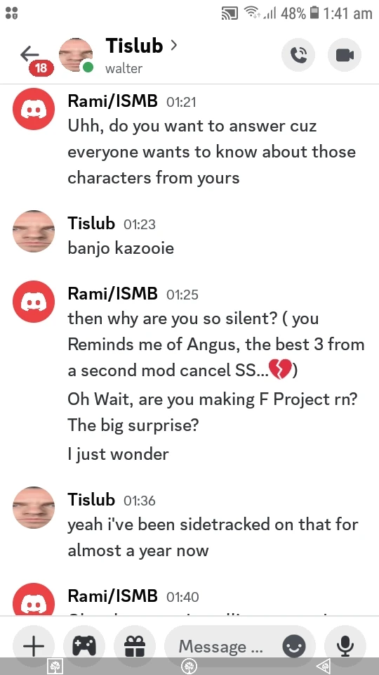 Tislub was never questioning because he was working or busy at the F ...