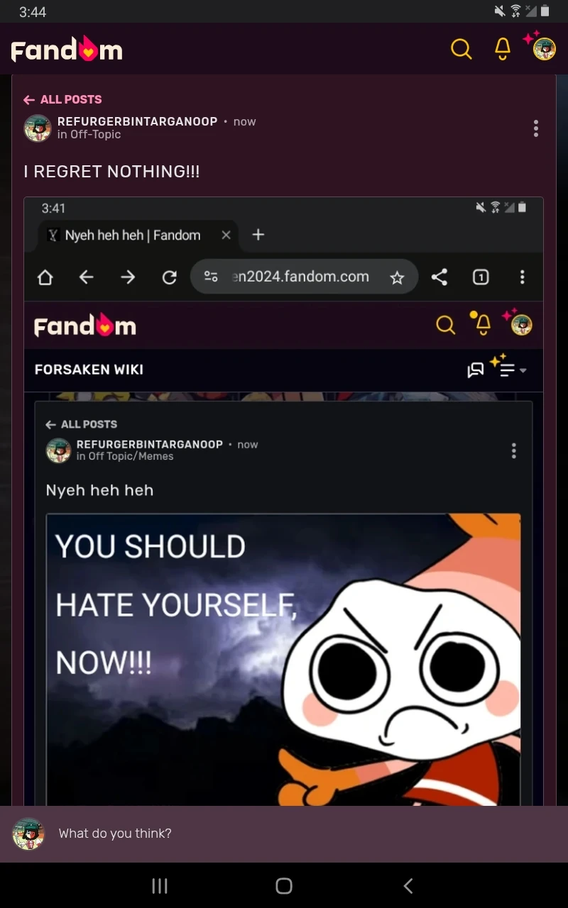 I regret nothing | Fandom