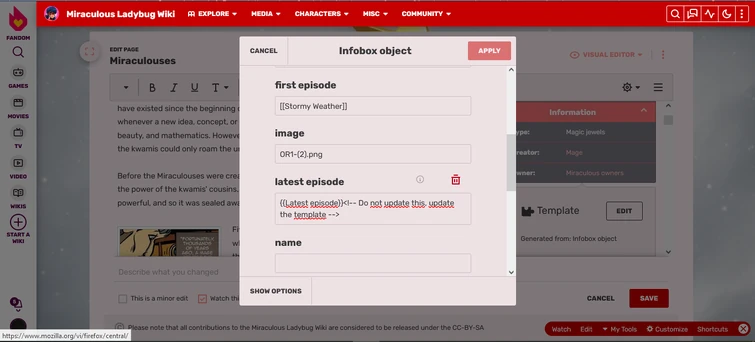 Hello. I'm new to wiki editing. Can you explain how to edit the "Latest ...