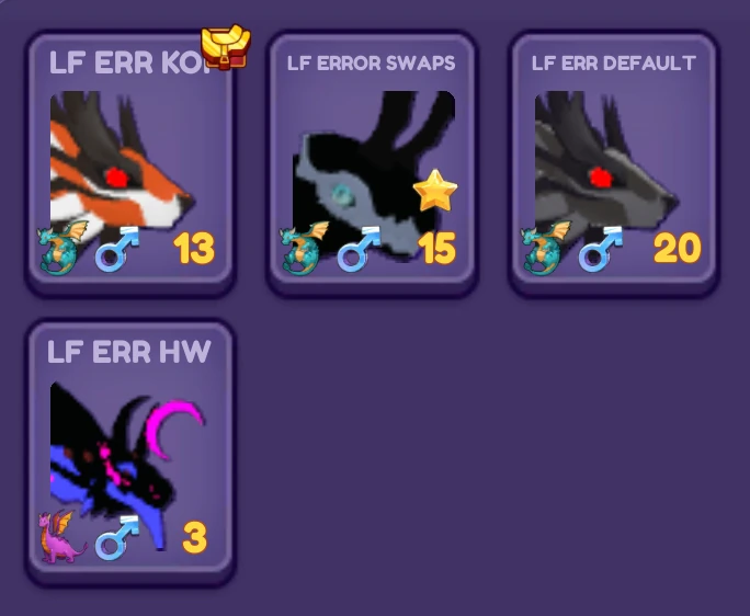 Trading/Swapping for error colours! | Fandom