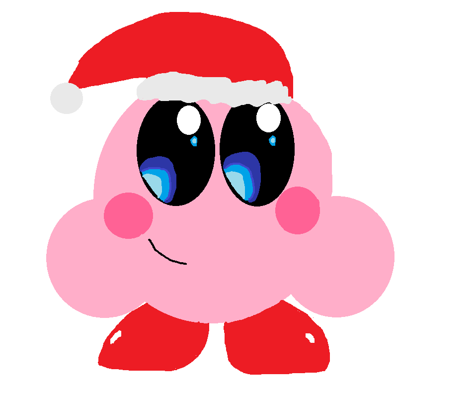 Kirby Wearing a Santa Hat | Fandom