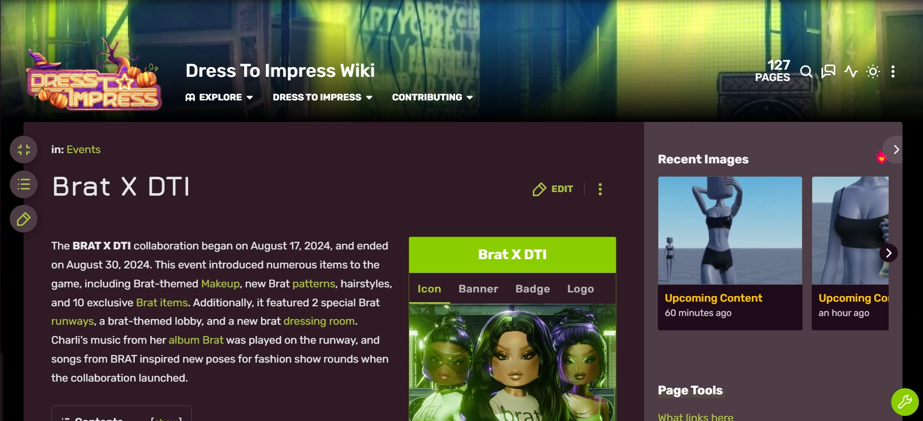 Brat Theme on Brat Pages | Fandom