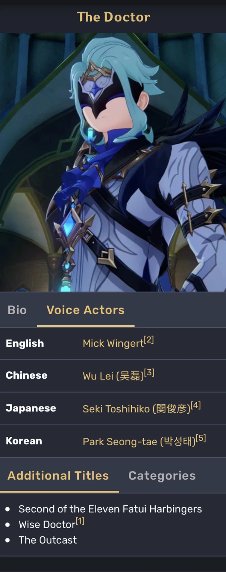 Dottore’s JP VA tho | Fandom