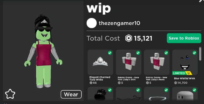 nyc libby's skin in roblox cost/total! | Fandom