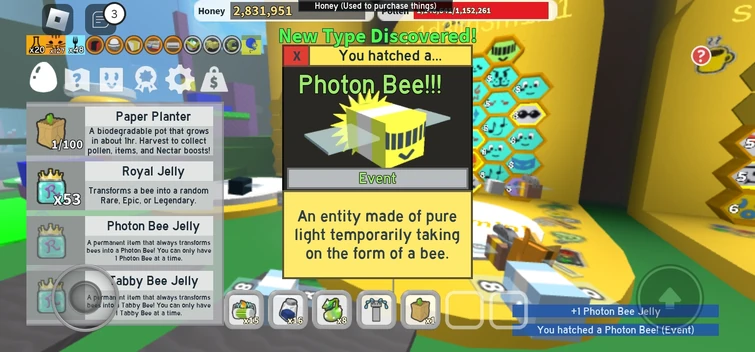 yay I finally got photon bee | Fandom
