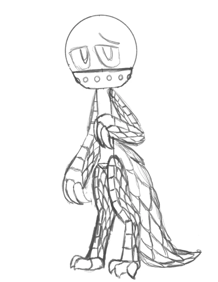 sketch of an old OC redesign | Fandom