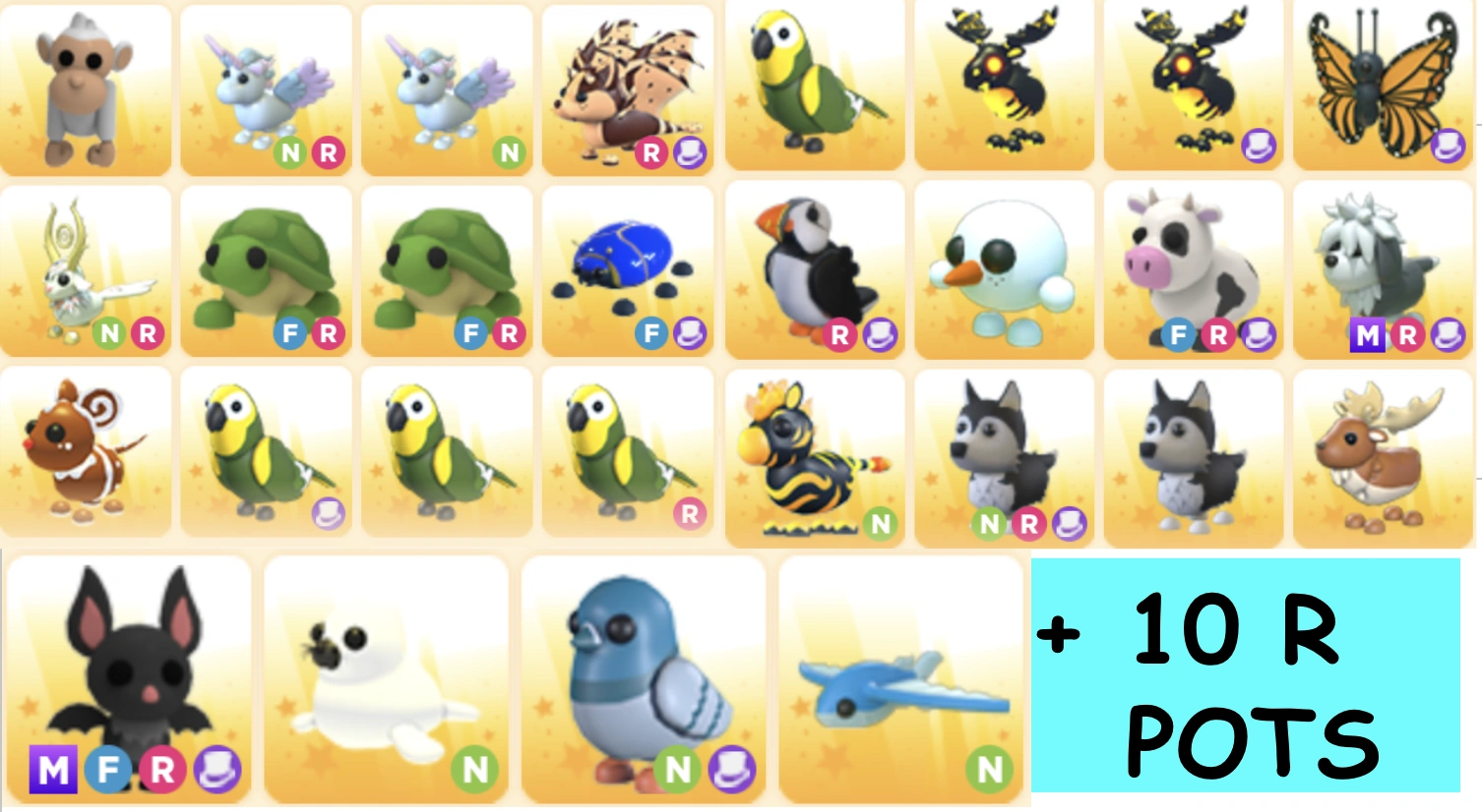 trading! pretty trading post with ride pots, megas, neons, turtles ...