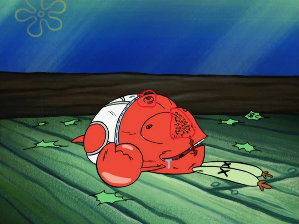 my reaction to mr. krabs's Chest hair and belly button | Fandom