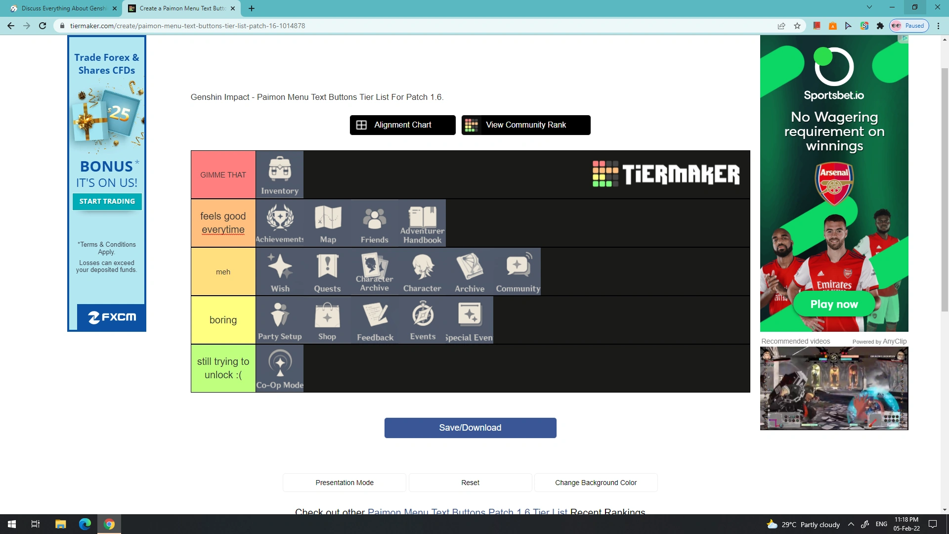 my paimon menu genshin tier list | Fandom