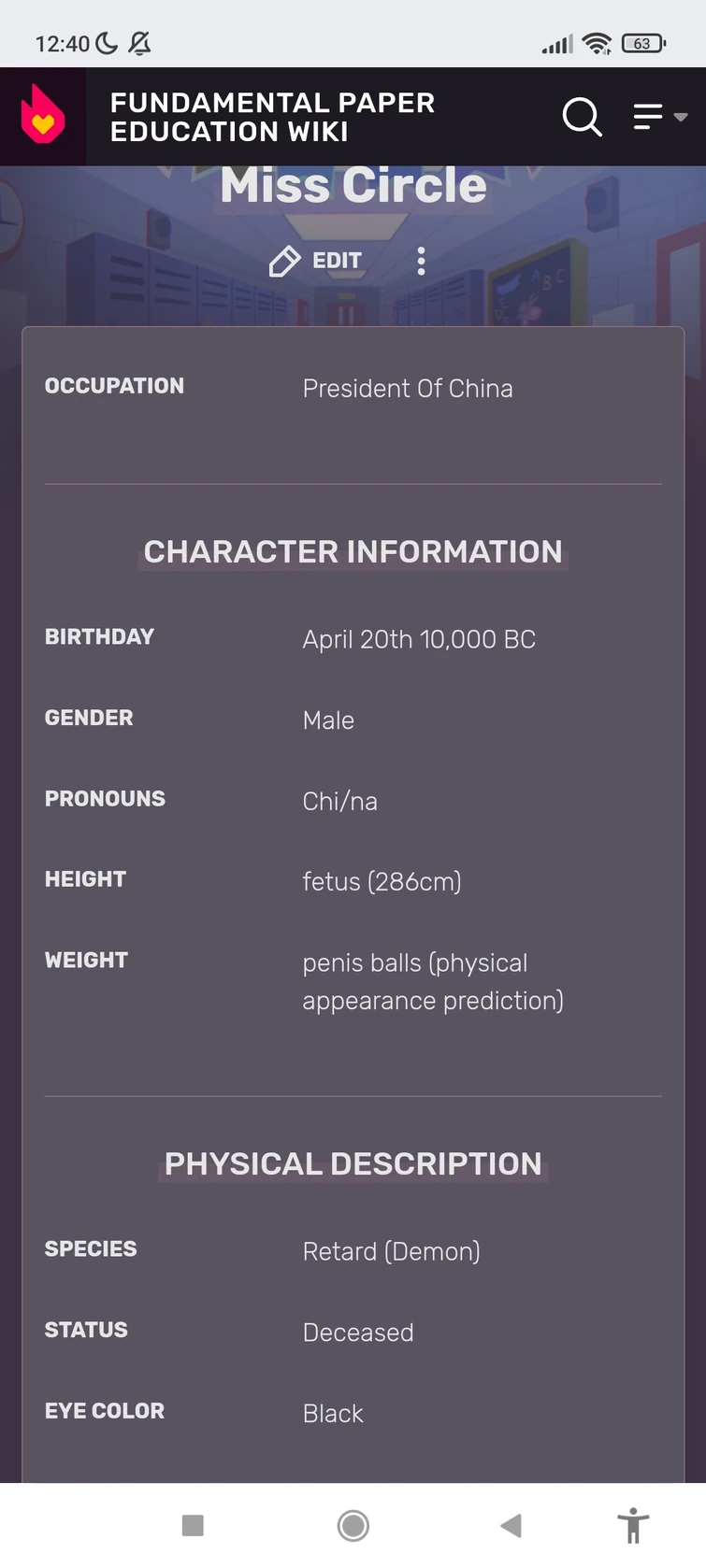 Please Ip ban people vandalising Miss Circle's page!! | Fandom