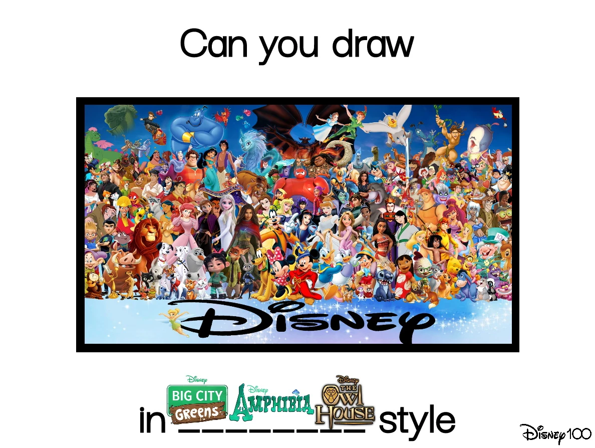Can you draw more Disney-related characters in other Disney cartoon ...