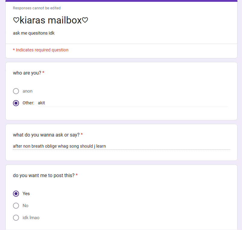 mailbox responses | Fandom