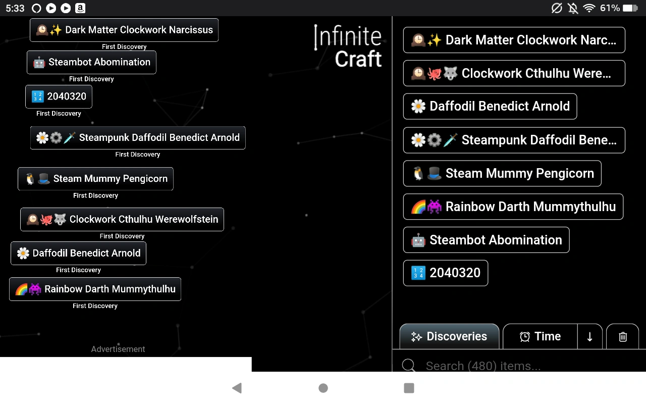 my infinite craft first discoveries | Fandom