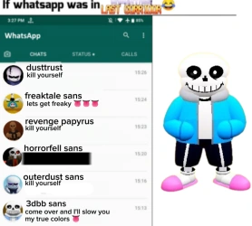 If whatsapp was in UNDERTALE: Last Corridor | Fandom