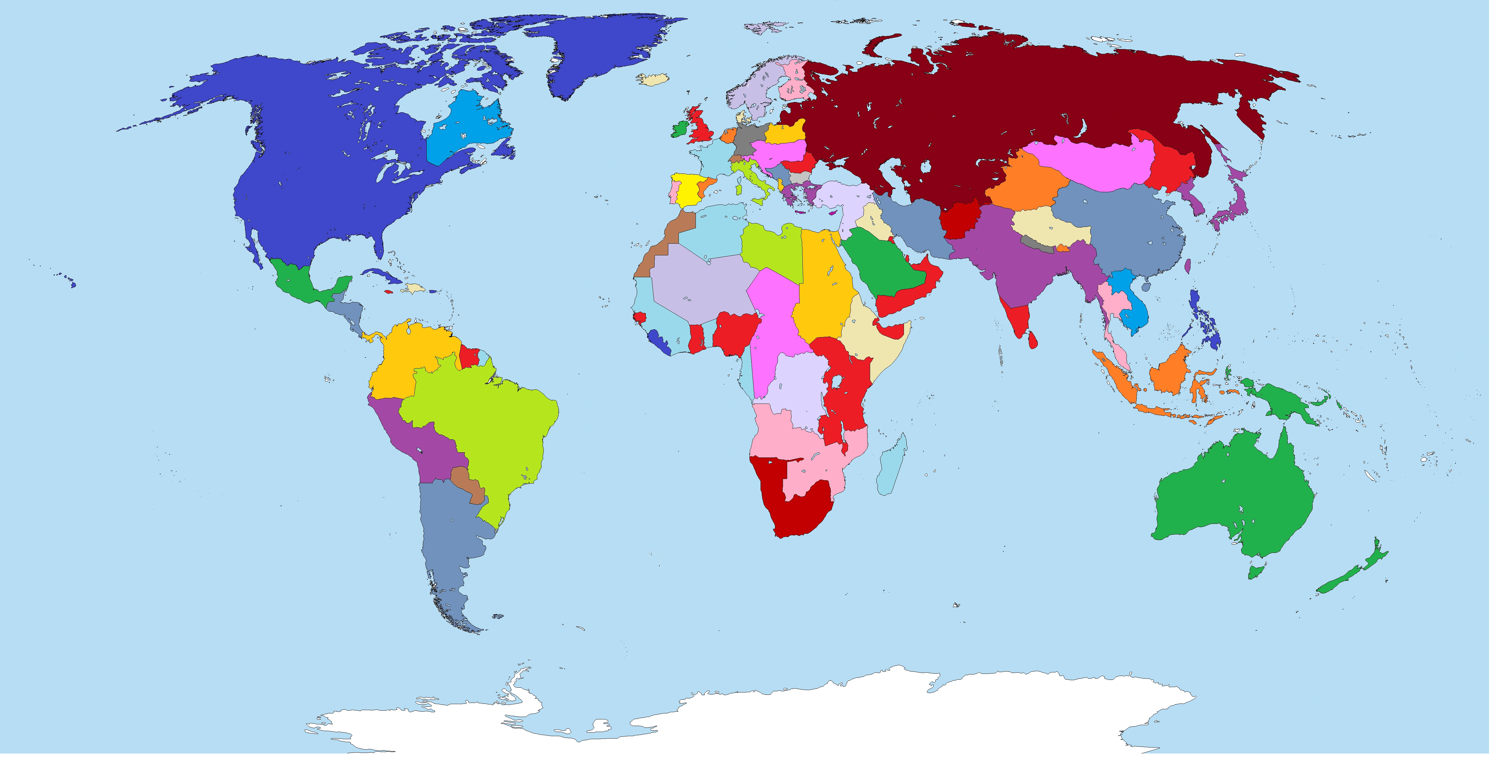 Map of the World in my Alt history | Fandom