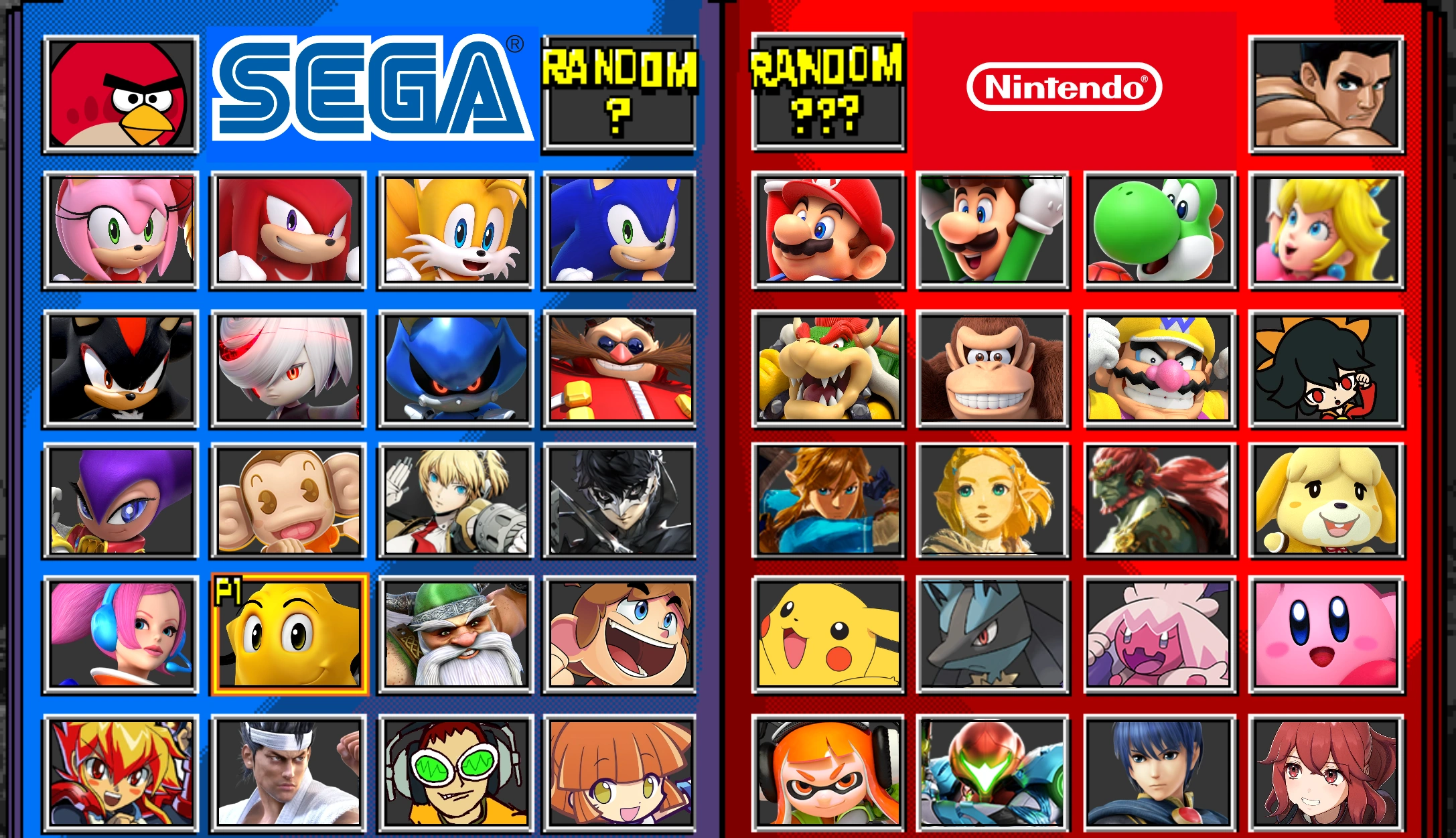 Nintendo vs Sega Fighting Game Roster | Fandom