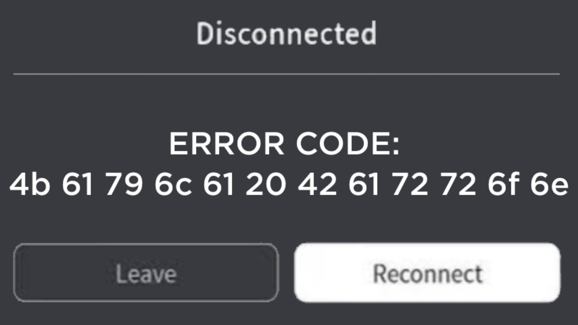 Error Code 666 6 ERROR CODE 4b 61 79 6c 61 20 42 61 72 72 6f 6e Fandom