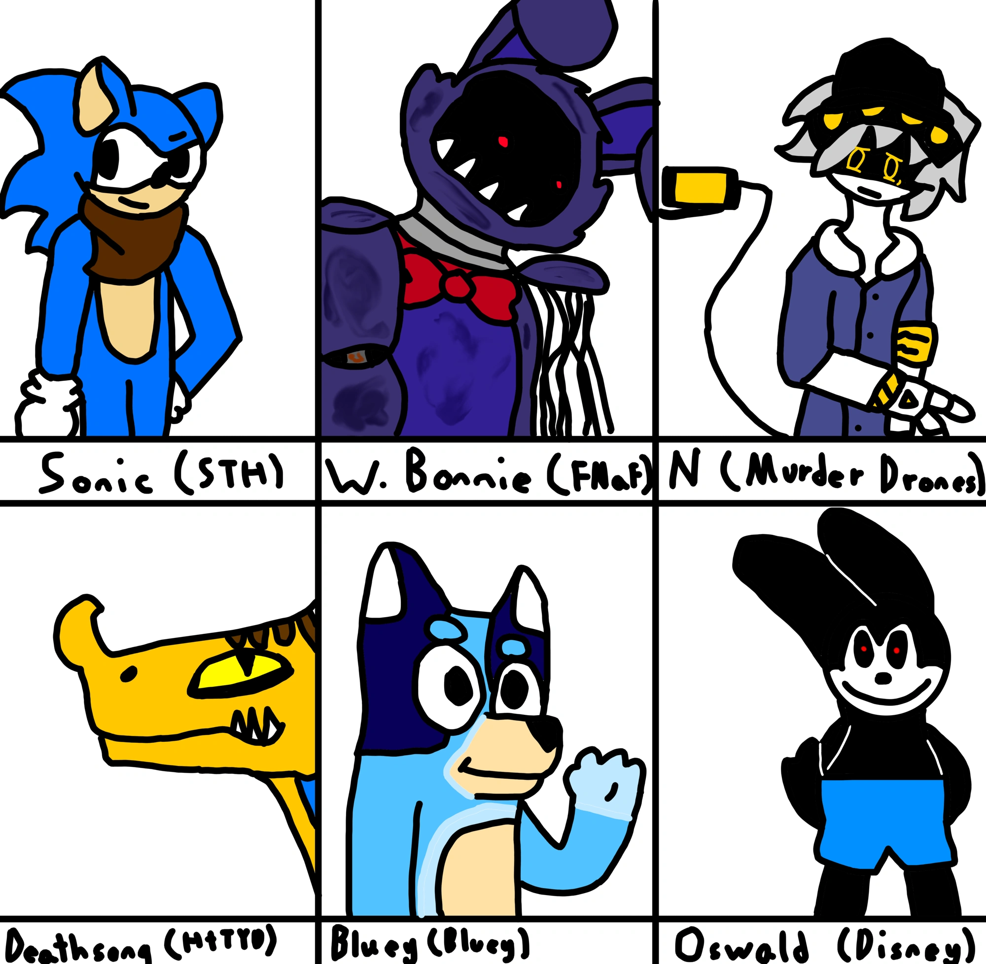 6 character art challenge completed | Fandom