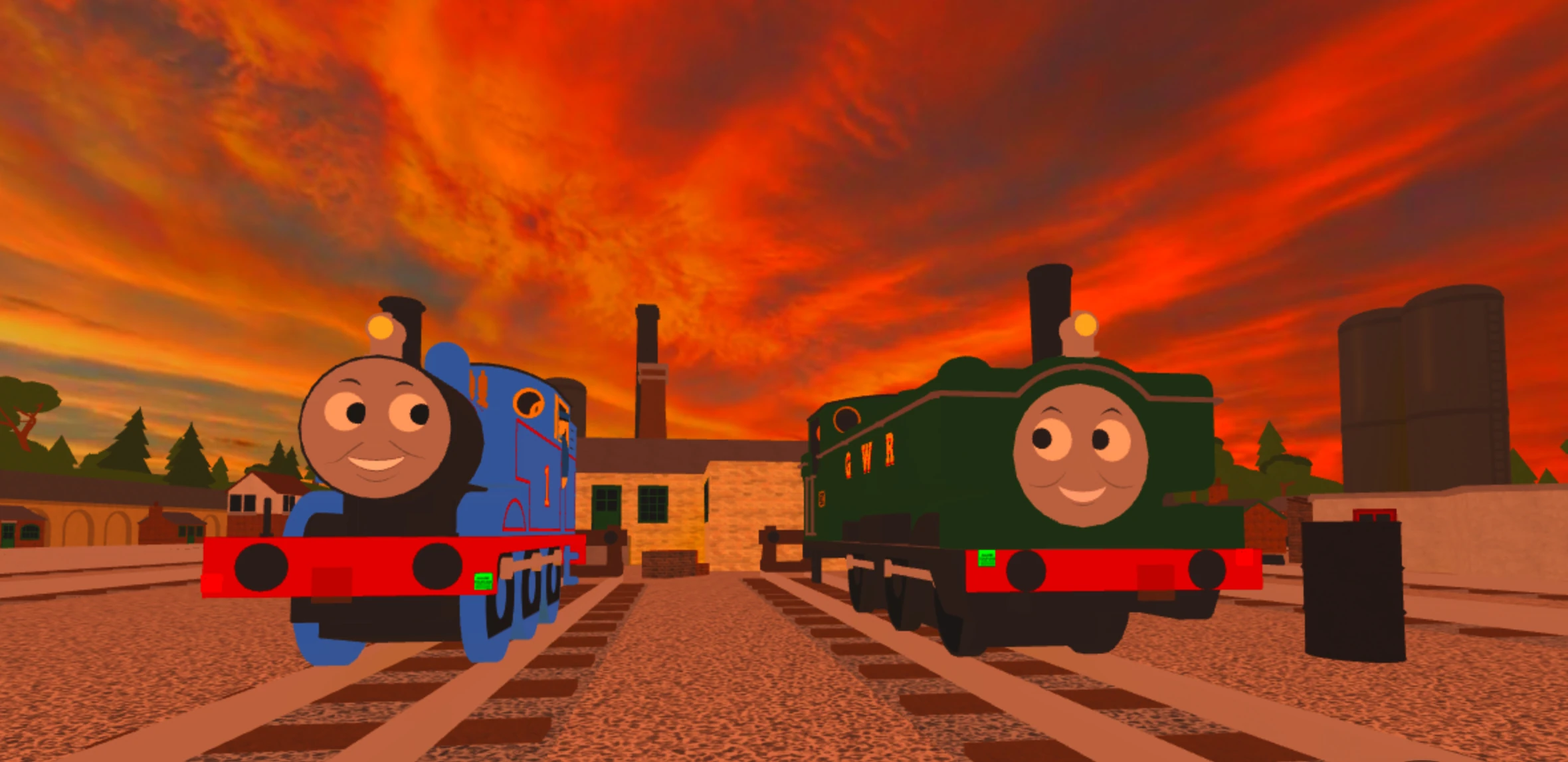 RWS Thomas, Duck, and Toby on Blue Train With Friends: Exploring Sodor ...