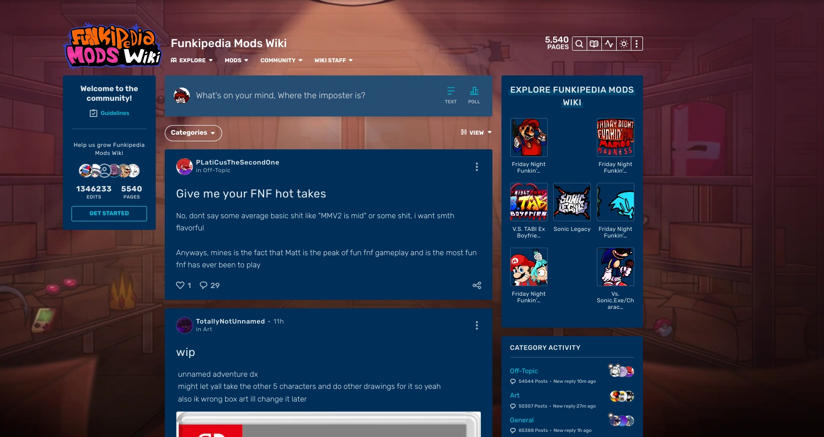 Guys, I need your help. Can y'all spot the problem with my funkipedia discuss board? | Fandom