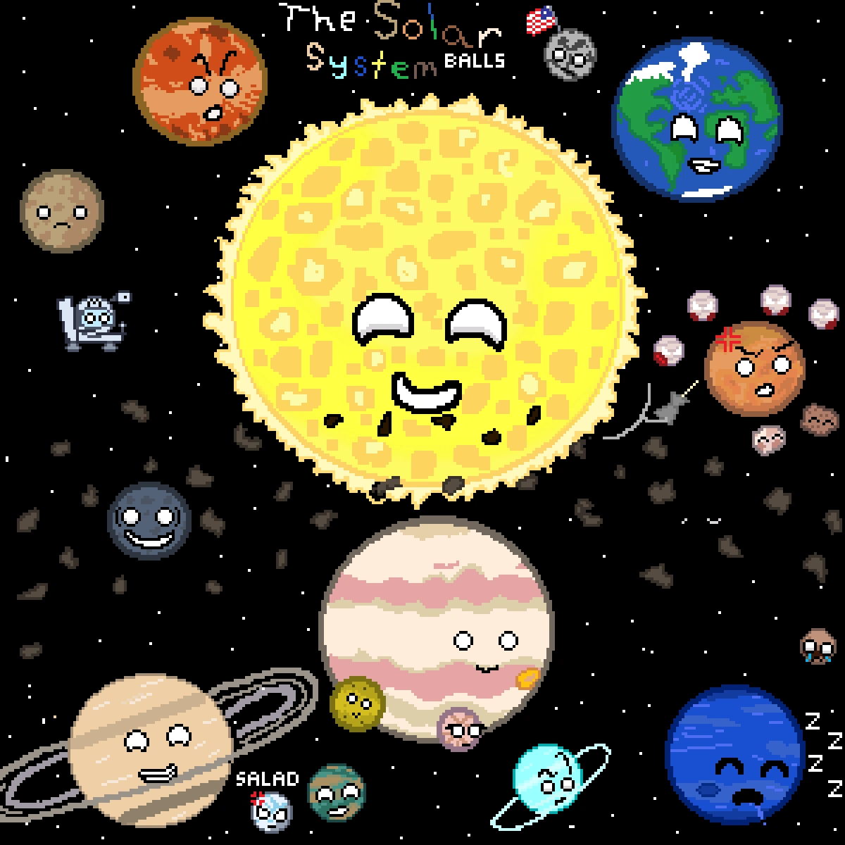 The solar system (pixel art) | Fandom