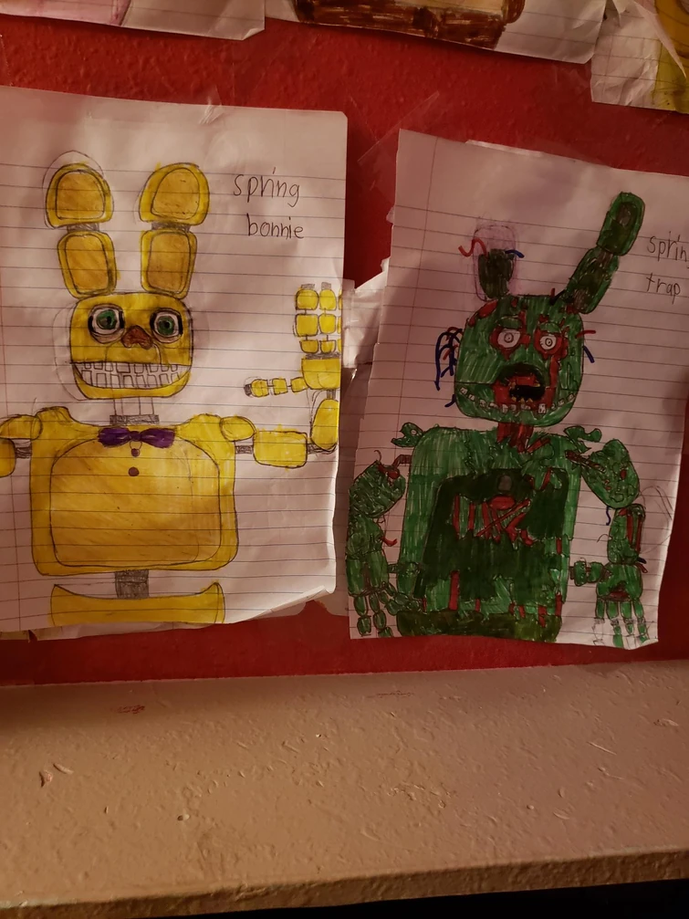 These are my spring trap and spring bonnie drawings | Fandom