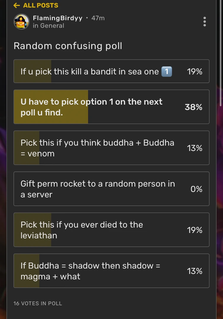 Random confusing poll | Fandom