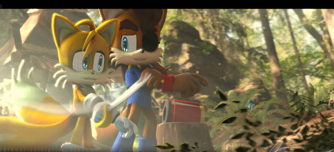 Amadeus Teaching Tails how to swordfight (Art by Prower-Enterprise ...