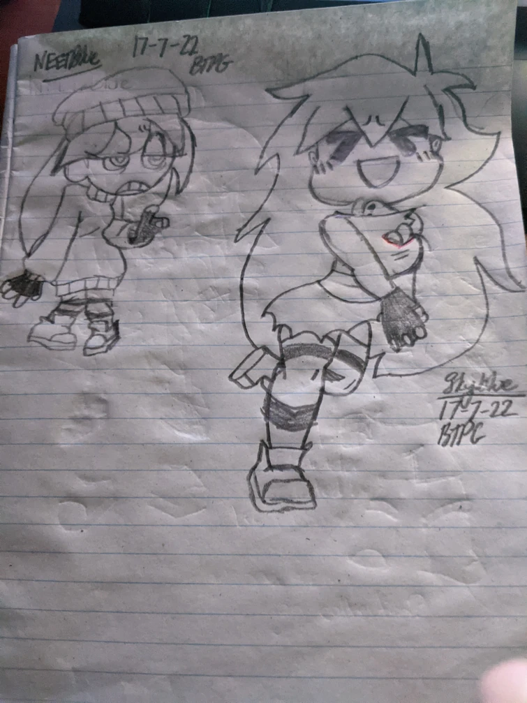 Drawing of NEETBlue and SkyBlue | Fandom