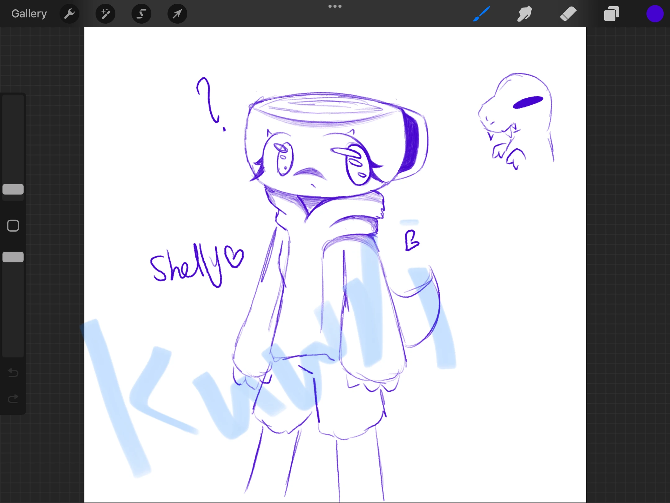 Shelly doodle bc I’ve drawn my oc too much but Shelly is more superior ...