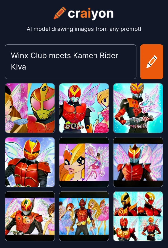 Winx Club meets Kamen Rider Kiva on craiyon.com | Fandom