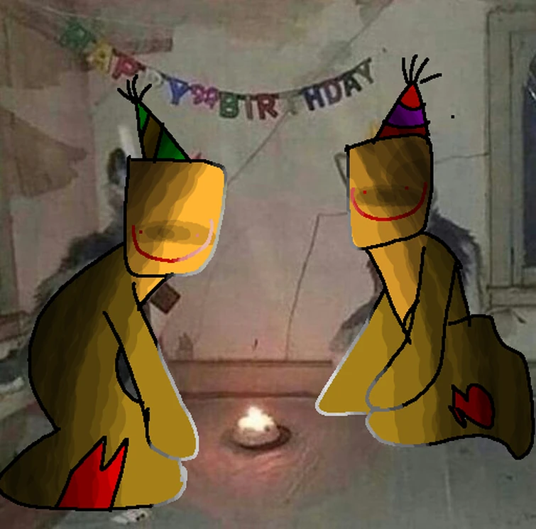 So I drew Partygoers over random images | Fandom