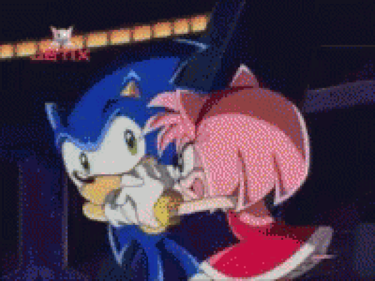 Sonic X Sonic And Amy Hugging