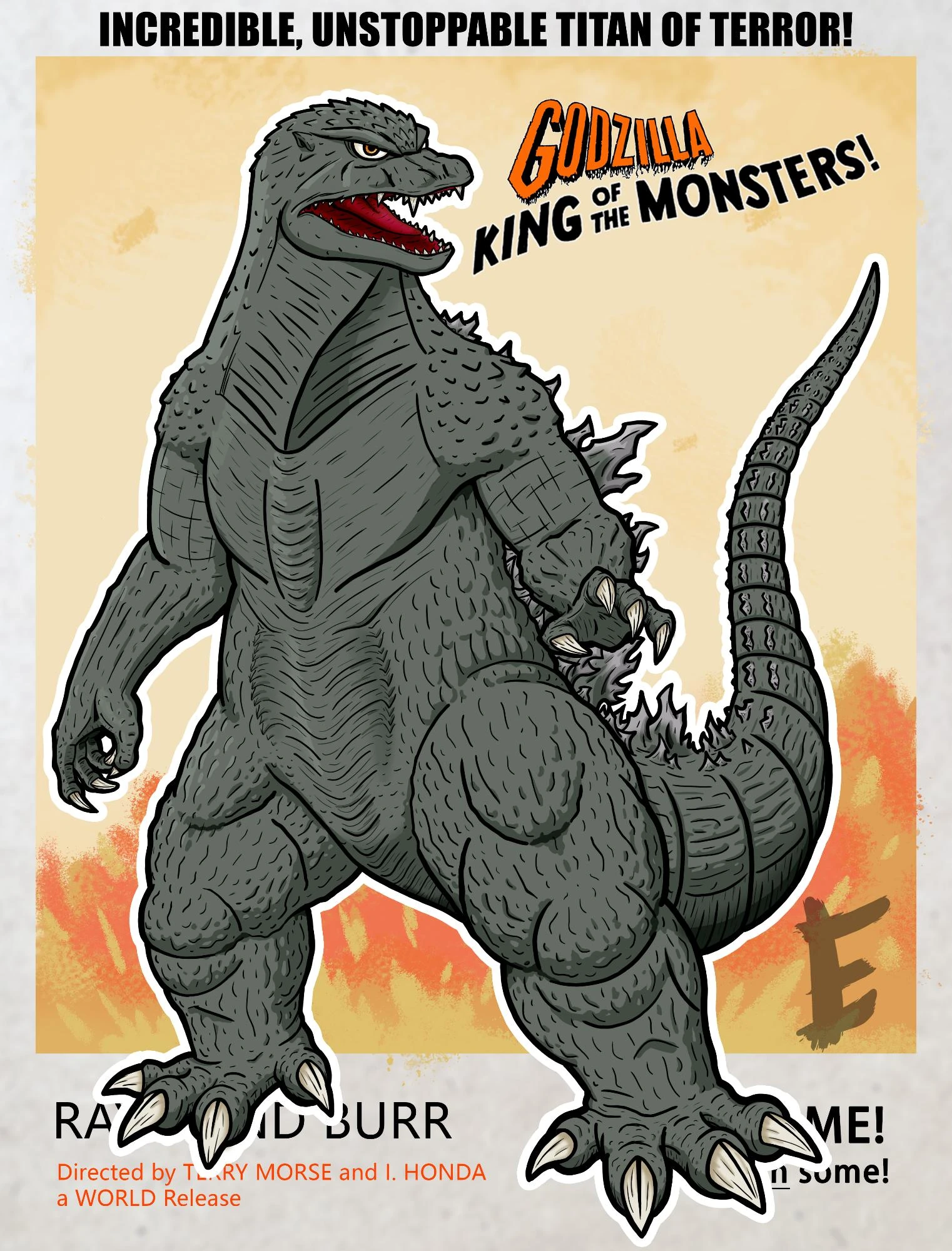 Mi primer dibujo digital de Godzila | Fandom