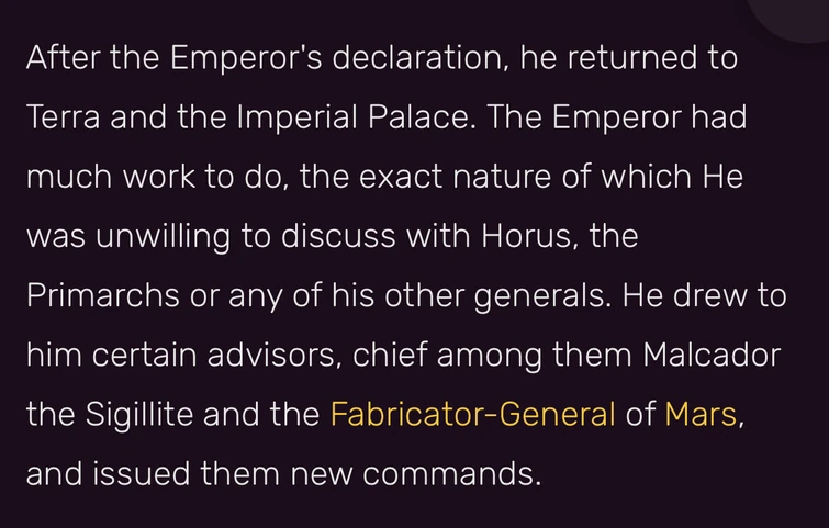 Lore confusion regarding Horus heresy era | Fandom