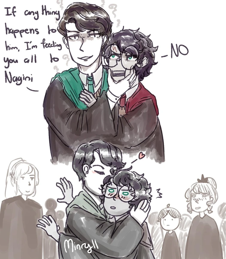 16 Tom Riddle x Harry art by Minryll | Fandom