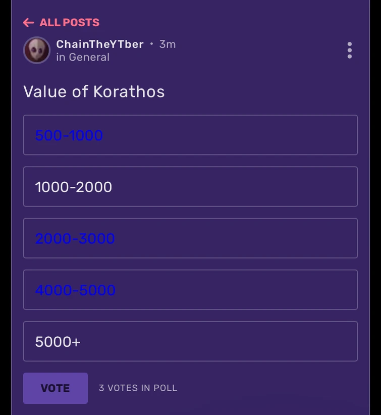 Value of Korathos | Fandom