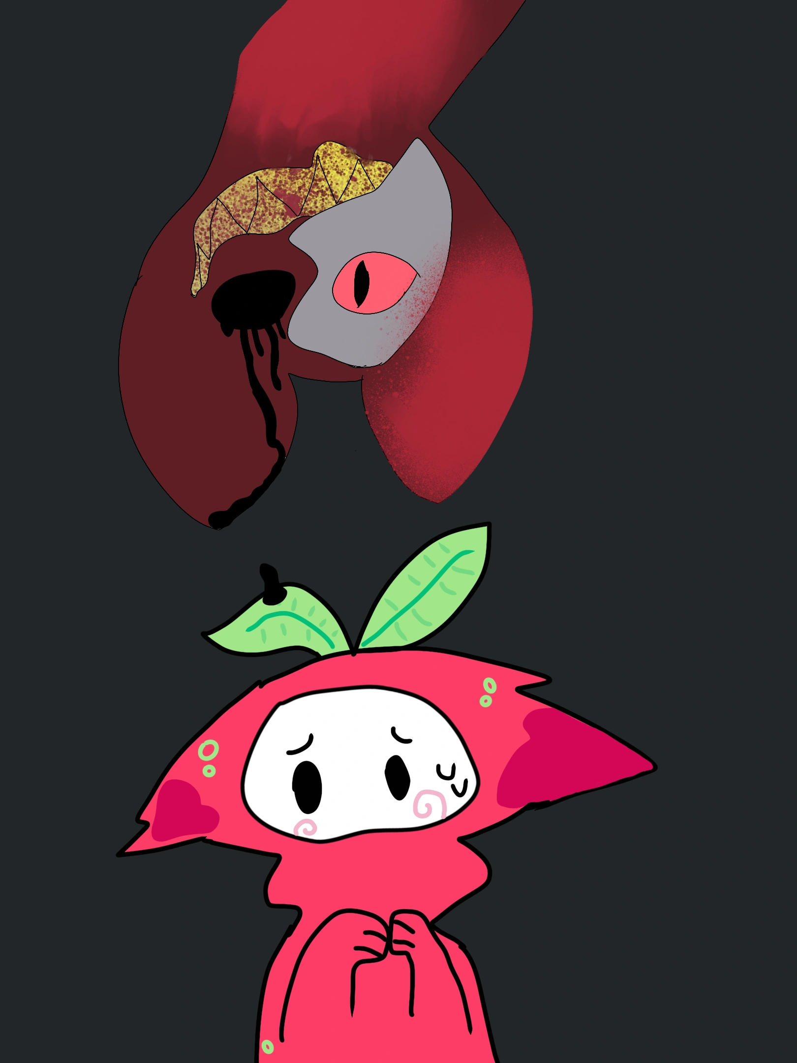 bad drawing of fak3slimepup.exe and abble | Fandom