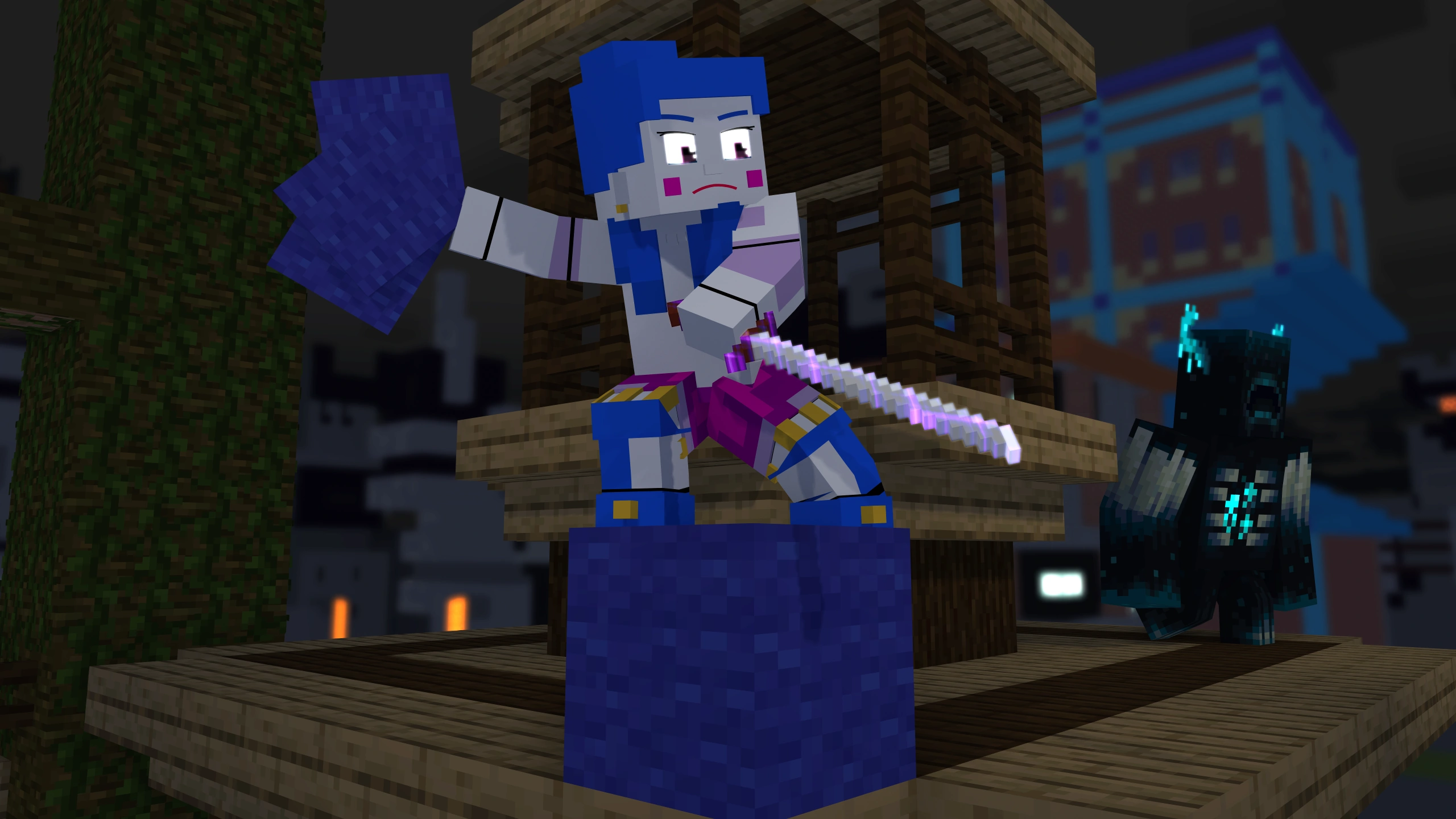 Ballora battling the Warden with ninja skills! | Fandom