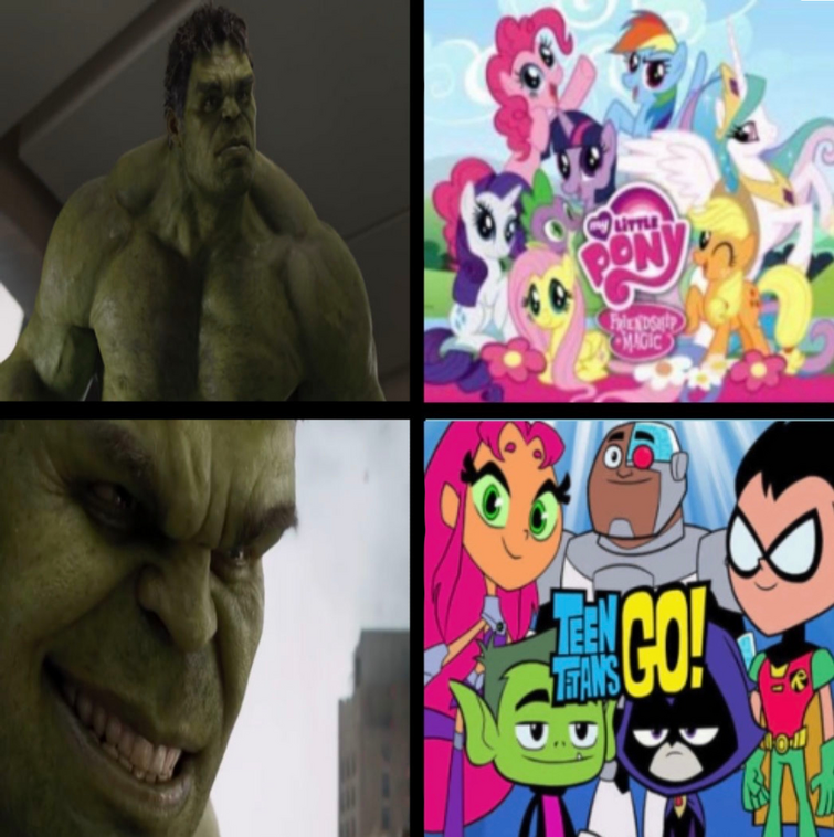 I did a deviantart meme of The Hulk reacting to MLP: FIM with ...