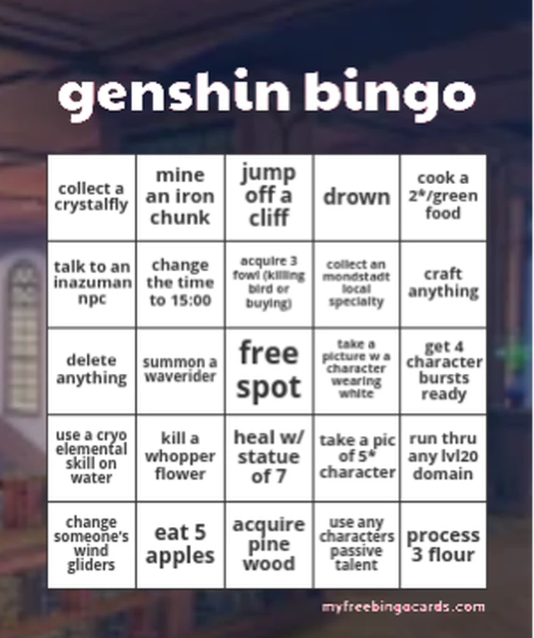 yahoo genshin bingo | Fandom