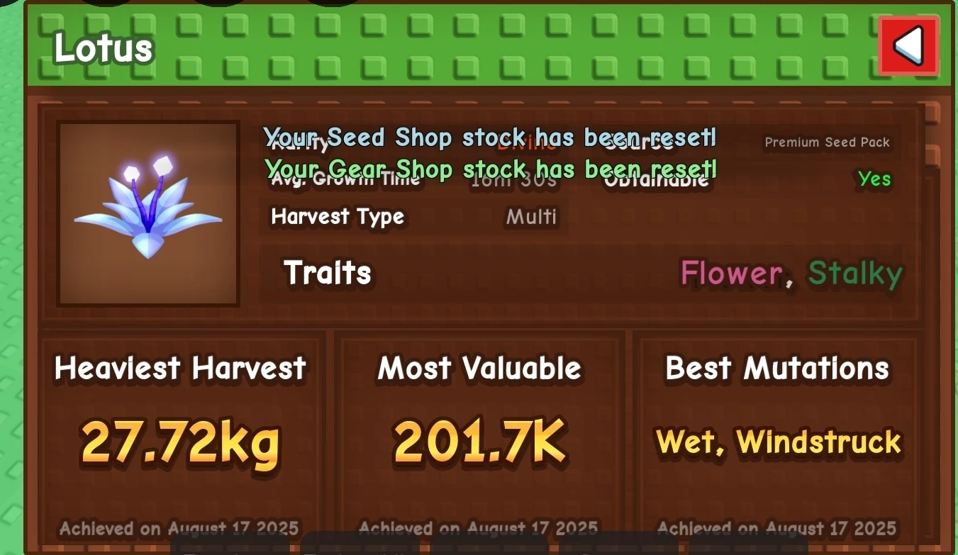 Lotus Obtainable | Fandom