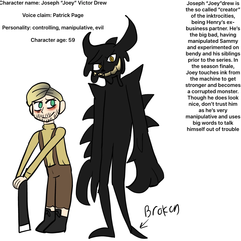 Here’s the silly main villain, Joey Drew | Fandom