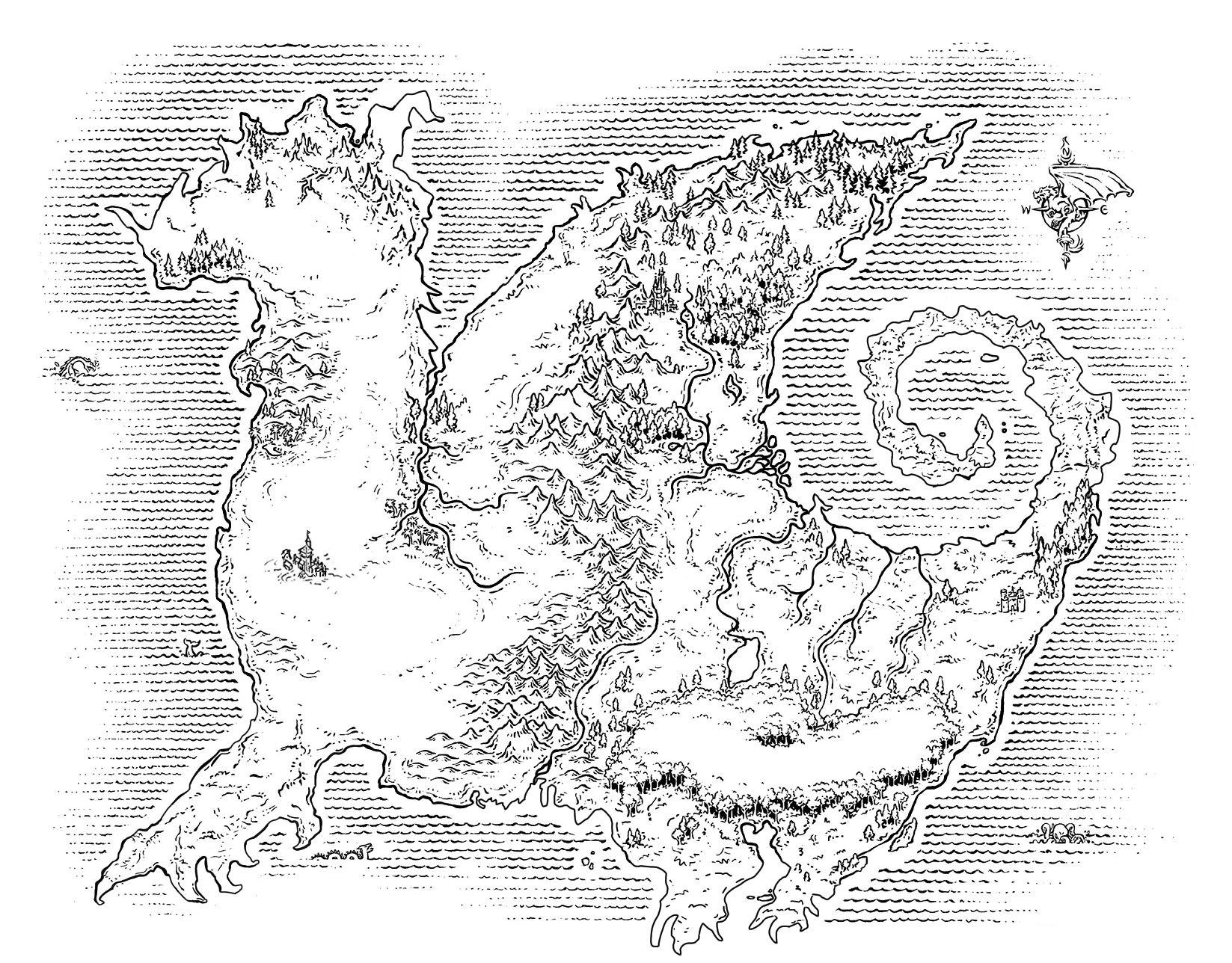 I edited a map of Pyrrhia to look like it did during the scorching ...