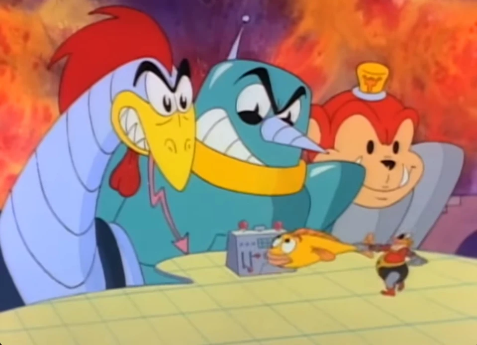 A satisfying moment from AOSTH. Those robots giving Robotnik a taste of ...