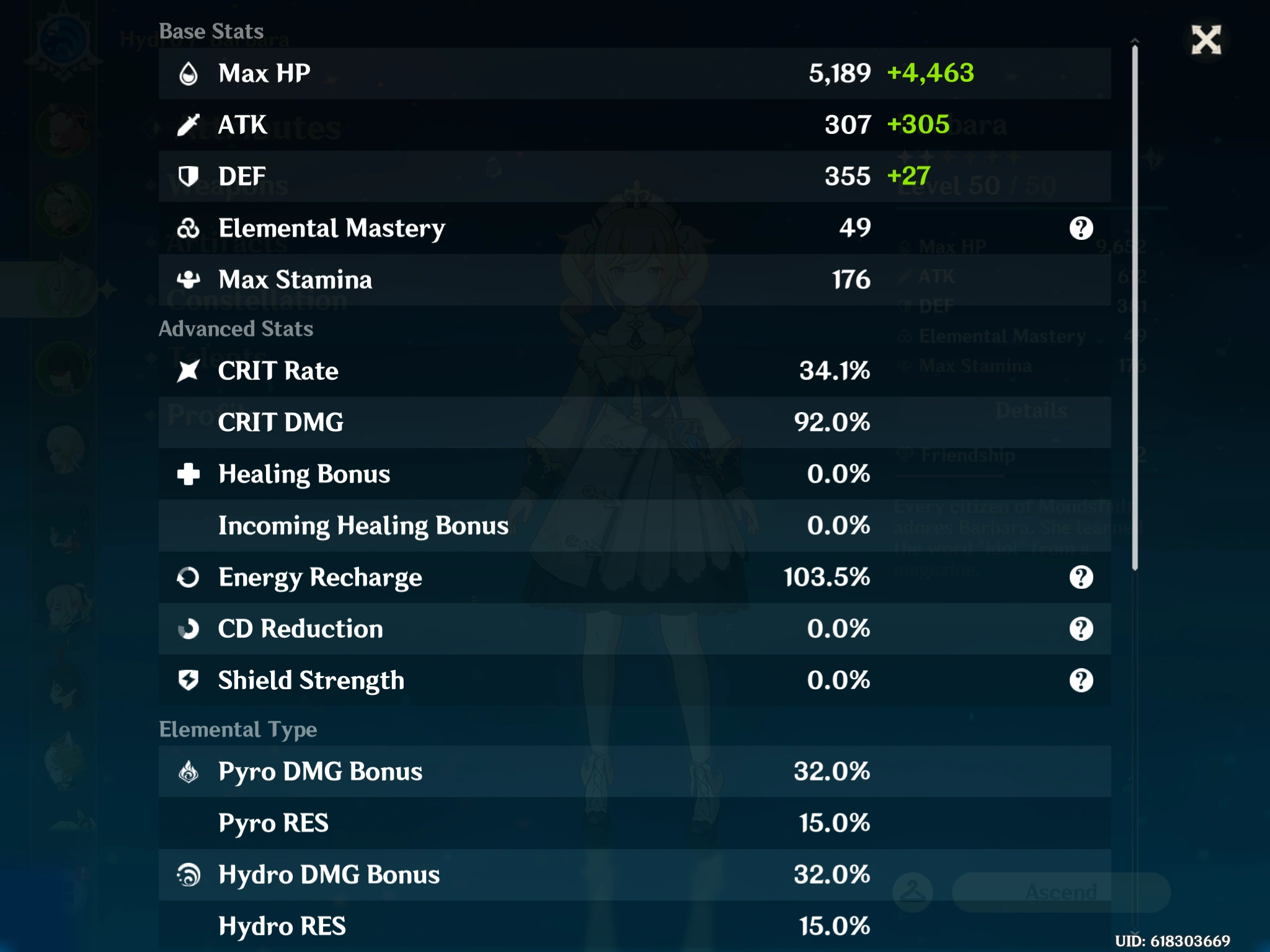 Barbara DPS build (work in process) | Fandom