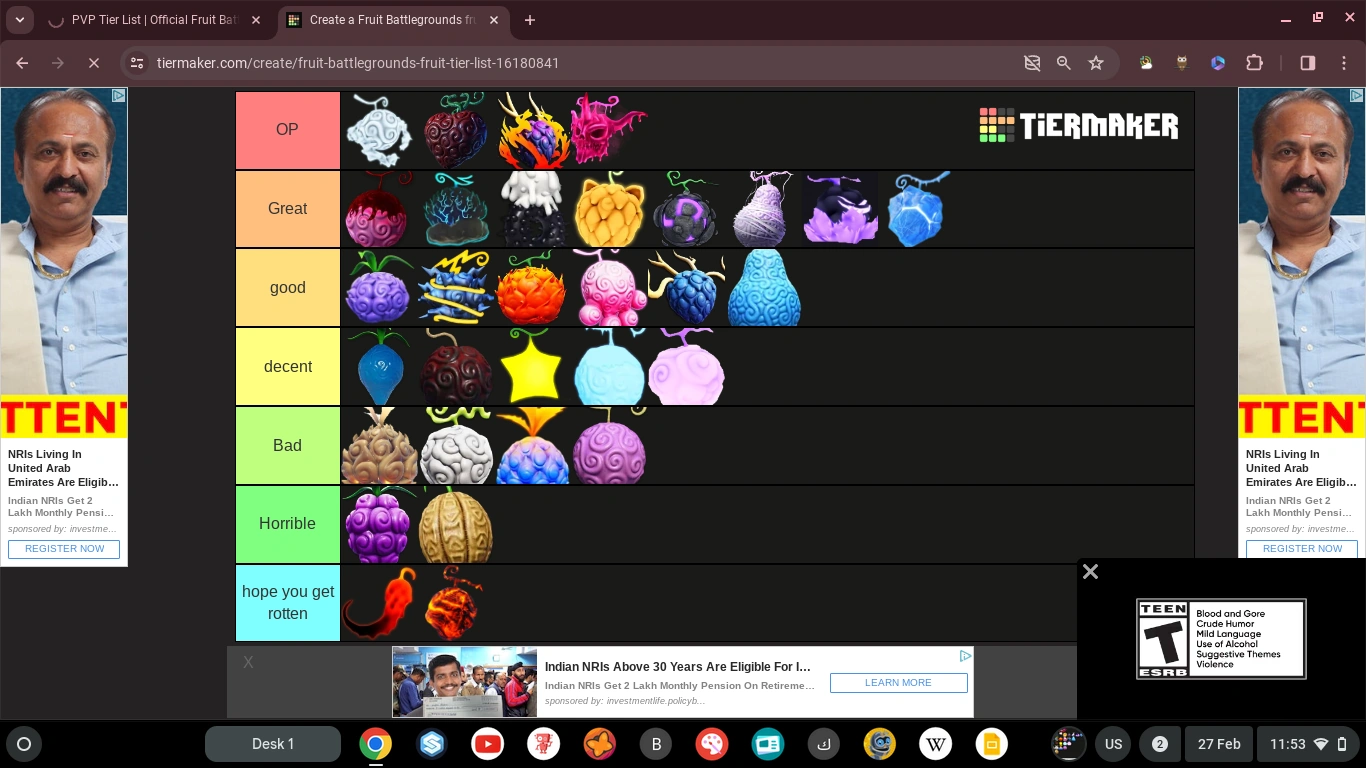 pvp tier list | Fandom